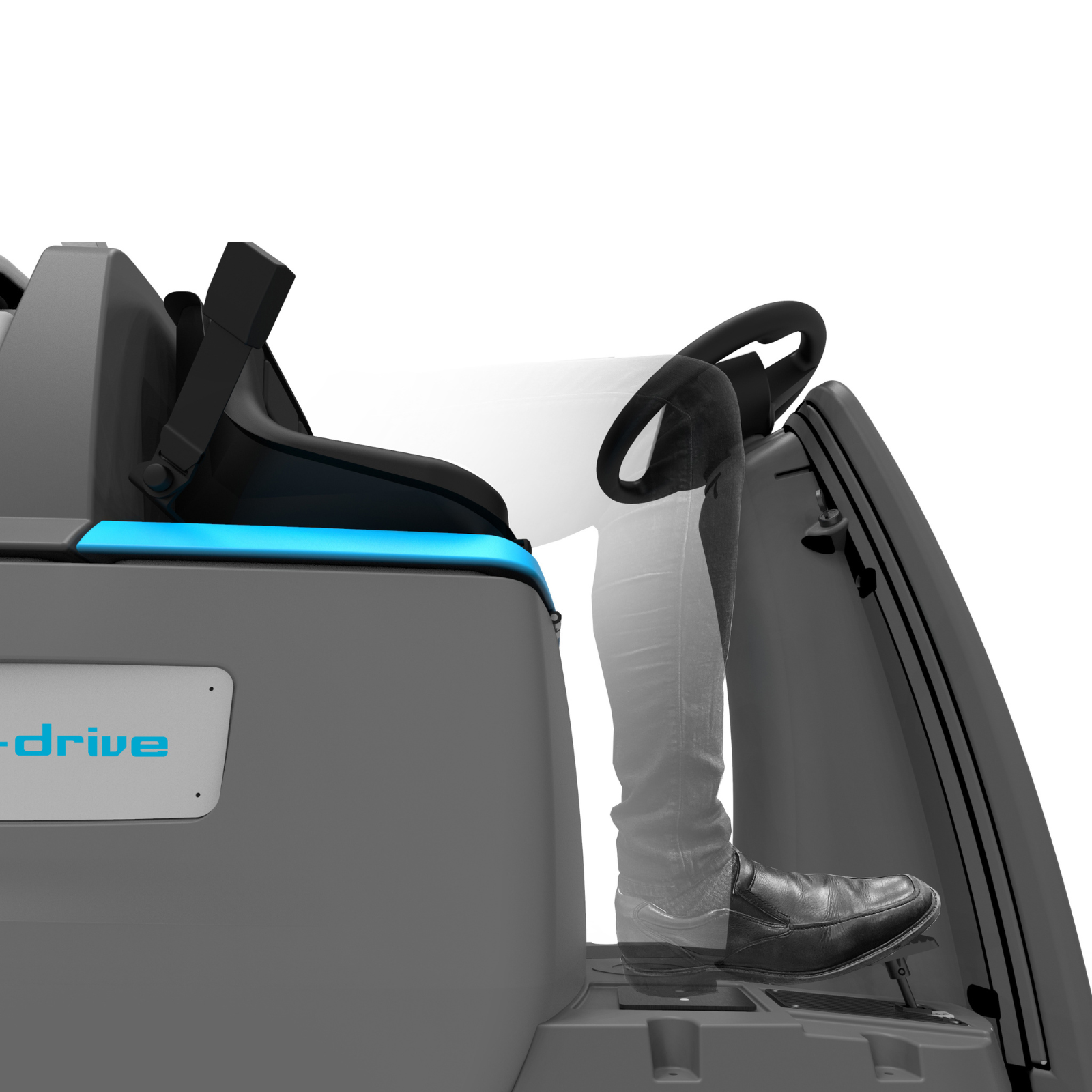 I-Drive - Battery Ride On Scrubber Dryer With i-mop Lite
