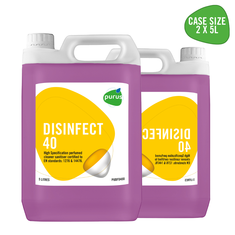 Purus Disinfect 40 | Bactericidal & Virucidal Cleaner and Disinfectant | 5L