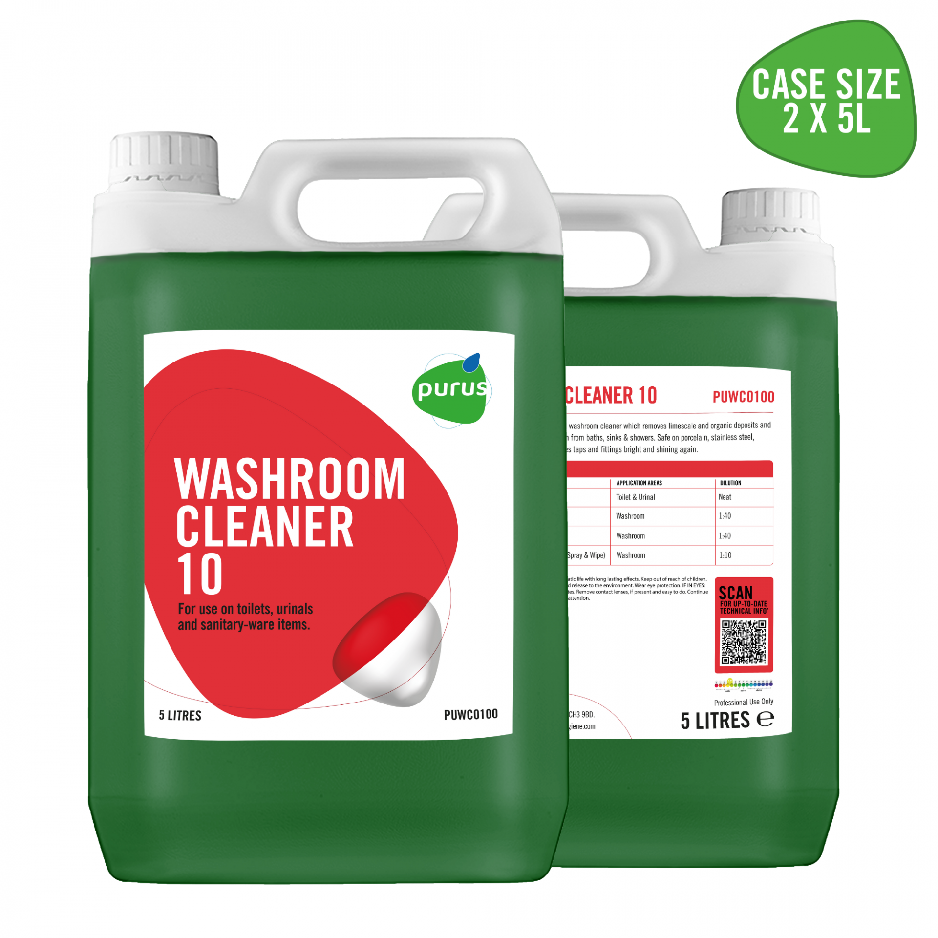 Purus Washroom Cleaner 10 | Perfumed All Round Washroom Cleaner ...